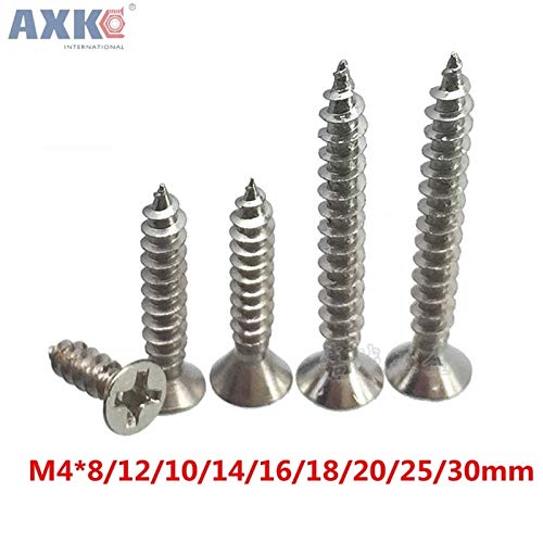 Screws 1pack M4 Stainless Steel Self-Tapping Screws Phillips Screws ...