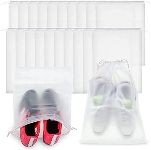DIOMMELL Set of 12 Transparent Shoe Bags for Travel Large Clear Shoes ...