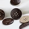 Amazon.com: MASONEE 25mm Brown Natural Coconut Shell Buttons 1 inch 4 Holes Button Coconut Shell ...