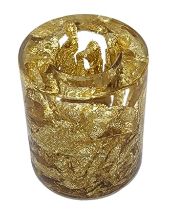 TINYGIFTS EPOXY RESIN SILICON PEN STAND WITH GOLD FOIL FOR OFFICE HOME ...