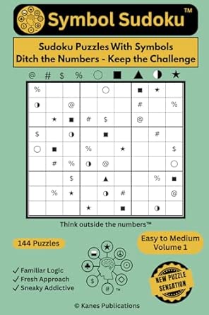 Symbol Sudoku: Easy to Medium Volume 1 - Sudoku Puzzles With Symbols ...