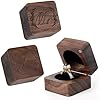 Amazon.com: Drnilui Ring Box, Wooden Ring box for Wedding Ceremony Ring ...