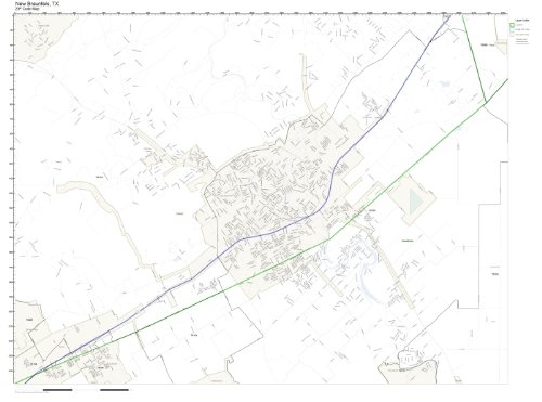 ZIP Code Wall Map of New Braunfels, TX ZIP Code Map Not Laminated ...