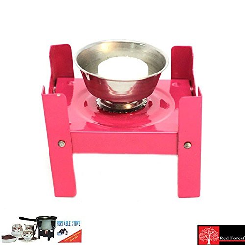 Red Forest Mini Portable Stove With Two Flemo Cubes : Amazon.in: Home ...