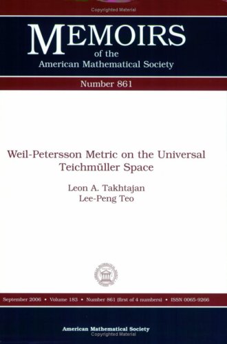 Amazon.com: Weil-petersson Metric on the Universal Teichmuller Space (Memoirs of the American ...