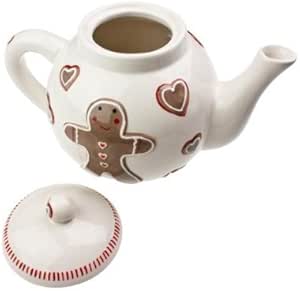 Amazon.com: Gisela Graham Ceramic Gingerbread Man Teapot - 18cm