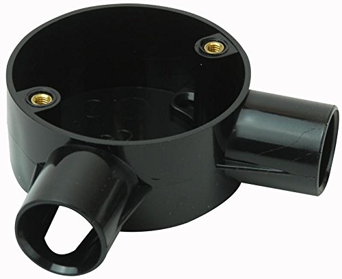 PRO POWER 2-Way 20mm Angle Conduit Box – Circular Junction Box – Black ...