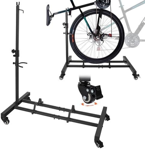 Amazon.com: Hammrit Wheeled Vertical Bike Stand - Adjustable Height ...