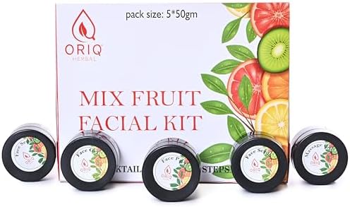 Oriq Harbal Mix Fruit 5 In 1 Facial Kit | Brighten and Even Skin Tone ...