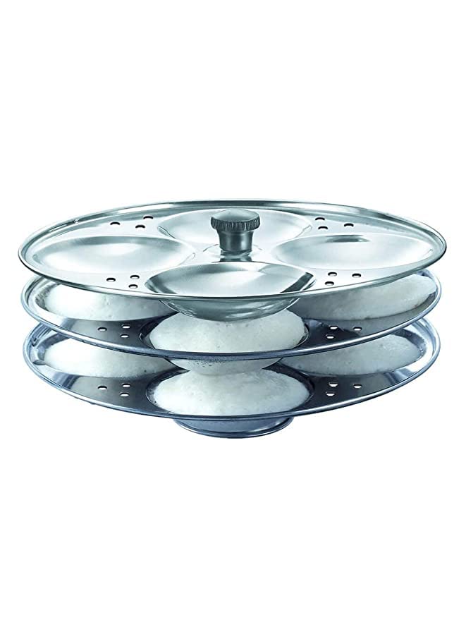 HaRvic Idli Stand Stainless Steel 3-Rack Idli Plates for 12 Pieces ...