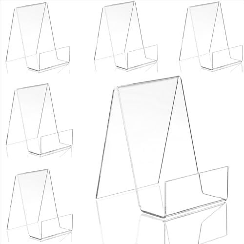 Amazon.com: 6 Pack Acrylic Book Stand, Clear Easel Stand for Display ...