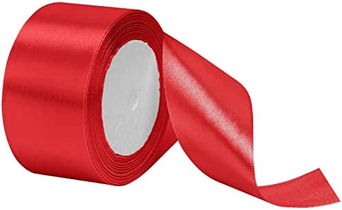 Red Satin Ribbon - 50mm Wide - 5 Meter - GCS London : Amazon.co.uk ...