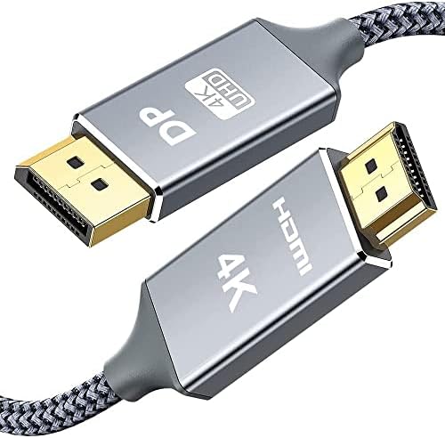 SNOWKIDS 4K DisplayPort auf HDMI Kabel 1.8m,DP für HDMI ...