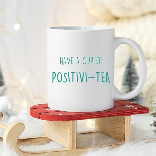 Lnokrim Tea Mug Positivi-Tea Mug - 11 Oz Affirmation Coffee Cup For ...