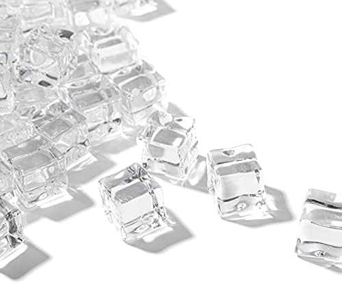 Amazon.com: 50 Pcs 20mm Clear Fake Ice Acrylic Decorative Ice Cubes ...