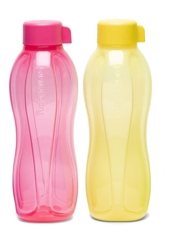 Tupperware Aqua-Safe Plastic Water Bottle, Set of 2(1 Litre Each ...