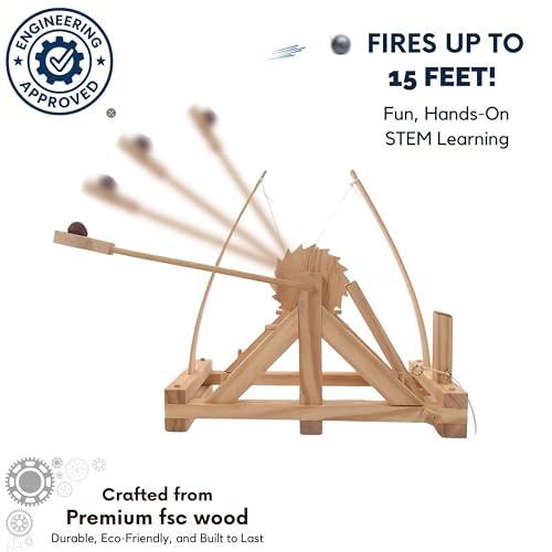 Pathfinders Da Vinci Catapult STEM Kit - Wooden Educational Toy ...