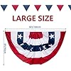 Amazon.com : 3x6 Ft USA Pleated Fan Flag, American US Flag Bunting for ...