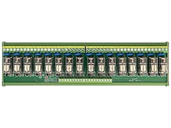 Amazon.com: AC/DC 24V Coil 16-SPDT Pluggable Power Relay Module, 16A ...