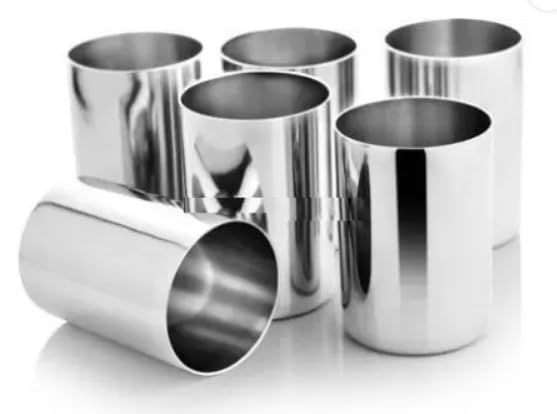 Buy Pack of 6 Stainless Steel Tea Cup Set | Steel Cups | Coffee Cups ...