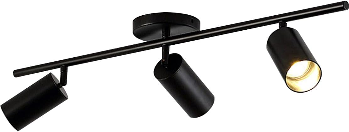 KCO Lighting Modern Matte Black Track Lighting 3-Lights Kitchen Track ...