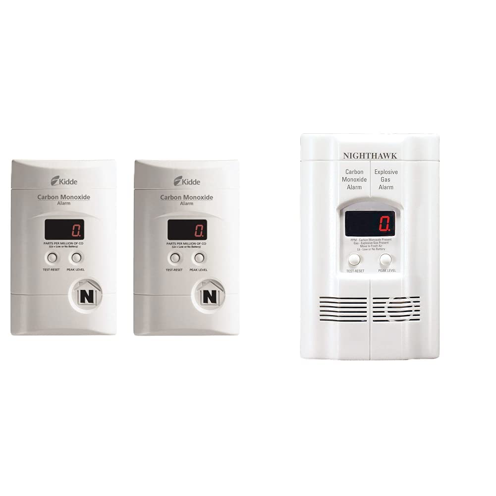 Kidde Nighthawk Carbon Monoxide Detector,Pack of 2 & Nighthawk Carbon ...