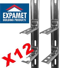 Wall Starter Expamet Stainless Steel 2.4m Universal Multi tie (12 Pack ...