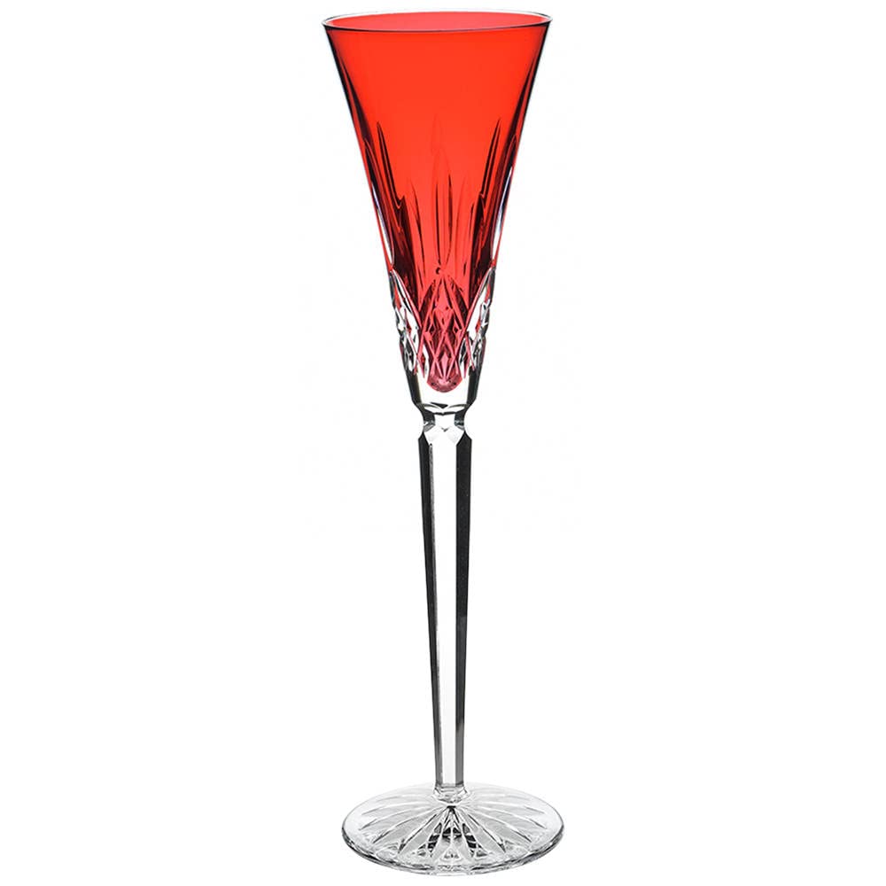 Amazon.com | Lismore Jewels Tall Flute Glass Finish: Ruby: Champagne ...