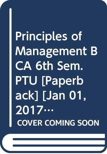 Principles of Management BCA 6th Sem. PTU : Amazon.in: Books