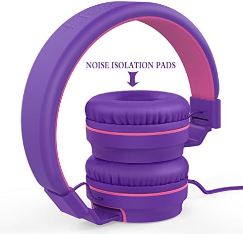 Elecder i36 어린이 헤드폰 어린이 소녀 소년 소년 청소년 접이식 조정 가능한 귀 헤드폰 3.5mm 잭 호환 핸드폰 ...