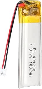 Amazon.com: JJoias 3.7V 100mAh 401230 Lipo Battery Rechargeable Lithium ...