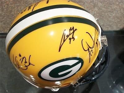 Amazon.com: Kitrick Taylor Packers Multi Signed Mini Helmet Legends ...