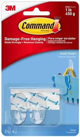 Amazon.com: 36 Pieces Clear Adhesive Wall Hooks for Hanging ...