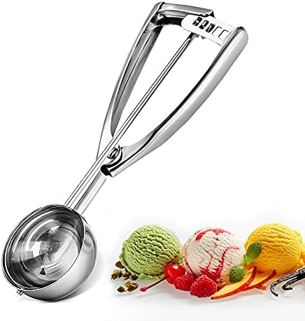 Buy Bixel Ice Cream Scoops with Easy Trigger - Large Sized (6.3cm) 304 ...