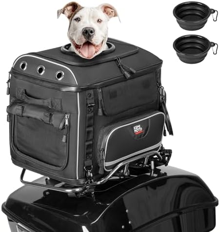 Amazon.com: KEMIMOTO Motorcycle Dog Carrier Bag Up to 28 lbs for Medium ...