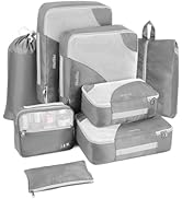 Amazon.com: ALL INCLUDED 10 Set Sturdy Packing Cubes for Suitcases ...
