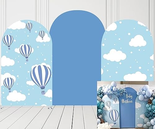Amazon.com : Baby Blue Arch Backdrop Stand Covers for Parties Supplies ...
