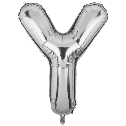 Flyloons Silver Y Letter Foil Balloon Alphabets Balloons - Size 16 Inch ...