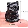 Amazon.com: Black Obsidian Cat Crystal Statues, Healing Crystal Kitty ...