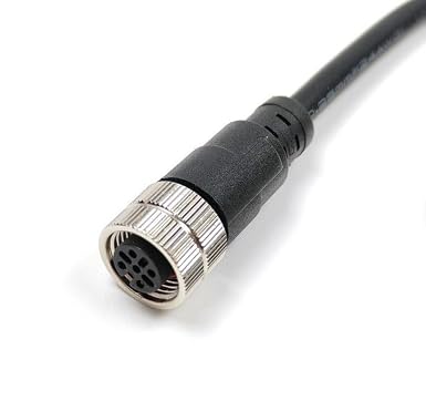 M12 4-Pin Female Connector, A-Coded, Straight,Molded,IP67,Industrial ...