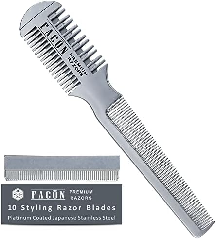Amazon.com : Glamlily 4 Pack Hair Thinning Comb Set, Razor Combs for ...