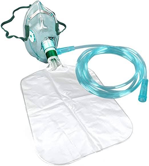 BRONCHUS NRB Non-Rebreather High Concentration Oxygen Mask with ...