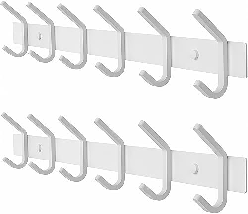SKOLOO Coat Rack Wall Mounted - 10 Hooks, Heavy Duty, Stainless Steel ...