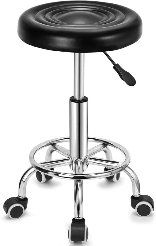 Trends Funishers Height Adjustable revolving Stool with Castor Wheels ...