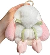 Amazon.com: Bunny Keychain with Tin & Bag Cute Soft Plush Rabbit ...