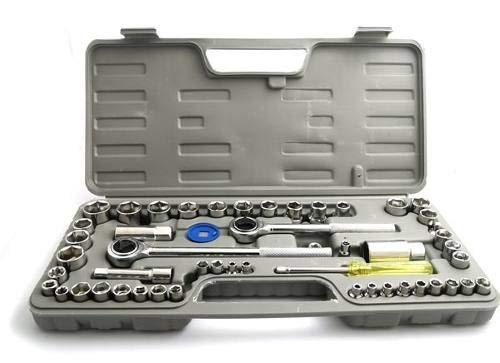 52pcs Hand Tools Ratchet Socket Set Tool Box Spanner Set DIY Wrench Set ...