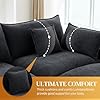 Amazon.com: HYJT-H&K 145" U Shaped Cloud Couch Modular Black Sectional ...