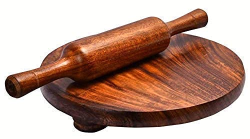 Buy Canwood - Wooden Roti Roller/Wodden Chakla Belan/Rolling Pin Board ...