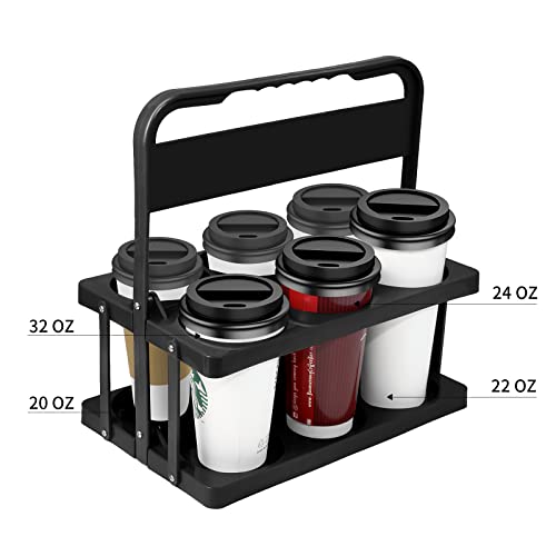 Snapklik.com : Portable Drink Carrier For Big Cups, Foldable Plastic ...