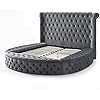 Amazon.com: Better Home Products Elizabeth 91 x 101 Velvet Round ...
